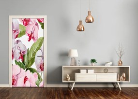 Samolepící fototapeta na dveře Orchidej 95x205 cm