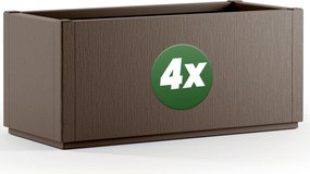 Deuba 4× Květináč Ethica hnědá