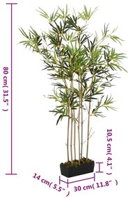 Umělý bambus 368 listů 80 cm zelený - Default Title