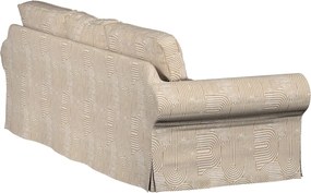 Potah na pohovku IKEA Ektorp 3-místná rozkládací, NOVÝ MODEL 2013 barva béžová látka pletený vzor, vzorované