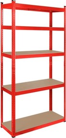 Skladový regál REBEL RB-1251R 180x90x40, červený