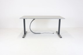 Stůl, MDD, Drive, 160x80, šedá/granit, el. stav.
