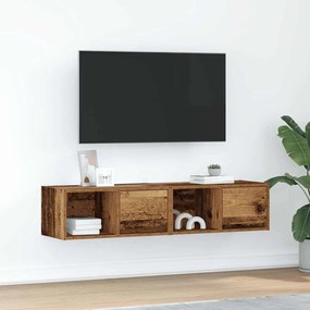 TV skříňky 2 ks Staré dřevo 60x31x25,5 cm Dřevěné konstrukce