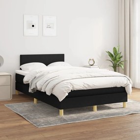 Box spring postel s matrací černá 120x190 cm textil 3269760