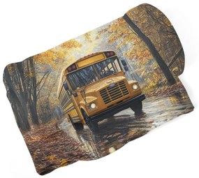 Sablio Deka Žlutý školní autobus - 150x120 cm