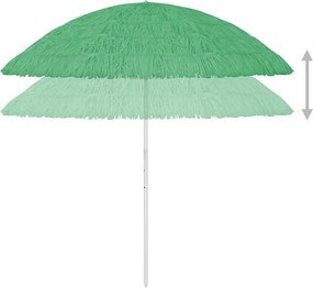 Plážový slunečník Hawaii zelený 300 cm 314699