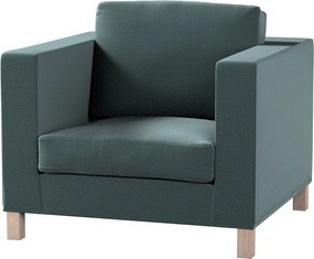 Potah na křesko IKEA Karlanda, krátký barva zelená látka sametová