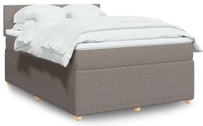 Box spring postel s matrací taupe 140x190 cm textil 3287455