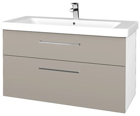 Dřevojas Koupelnová skříň Q MAX SZZ2 105 Varianta: N01 Bílá lesk / Úchytka T04 / D05 Oregon