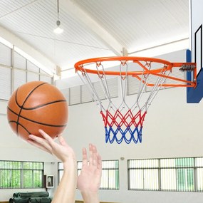 Costway Ø45 cm Sálový basketbalový koš s kroužkem a síťkou Mini basketbalový koš