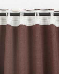 Hotový závěs BASIC s řasící páskou 140x280cm tlumený švestkový šenil