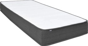 Postel boxspring tmavě šedá textil 200 x 200 cm 3054719