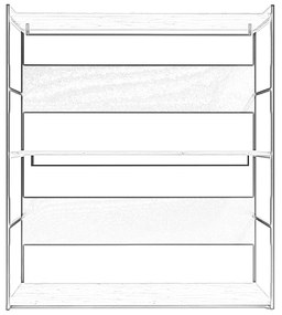 Kalune design Otevřená šatní skříň PERPA 170x160 cm