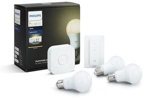 Hue LED žárovka White 3xE27/A60 9,5W starter kit 8718696728987 2700K + Bridge + Dimmer Switch
