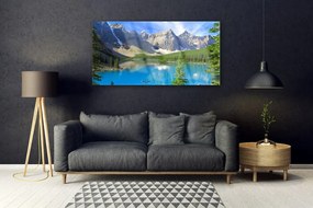 akrylový obraz Jezero Hora Les Krajina 120x60 cm