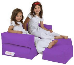 Atelier del Sofa Zahradní sedací vak Kids Double Seat Pouf - Purple, Purpurová