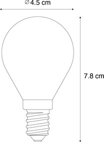 Sada 5 stmívatelných LED žárovek E14 P45 čirá 3W 250 lm 2700K