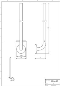 Novaservis - Zásobník toaletního papíru na zeď Metalia 1 chrom, 6114,0