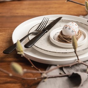 Porcelánový set 16 ks – Gaya Atelier šedé frkané - 453096