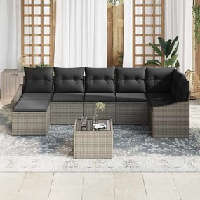 Set pohovek 8 ks Šedá polyratan 3346819