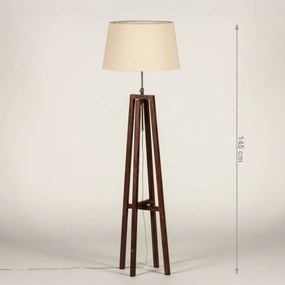 Stojací designová lampa Paola Taupe and Dark Brown