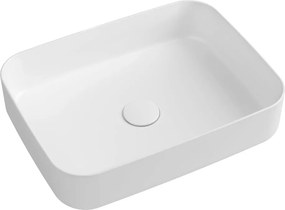 Sapho Sapho, INFINITY RECTANGLE keramické umyvadlo na desku, 50x36 cm, bílá, 10NF65050