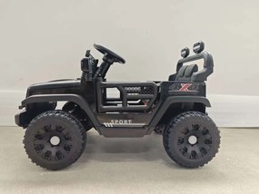 AIYAPLAY elektrické dětské auto 12V, elektrický dětský bugina, 2-4 km/h, 2 motory, dálkové ovládání, lithium baterie, černá