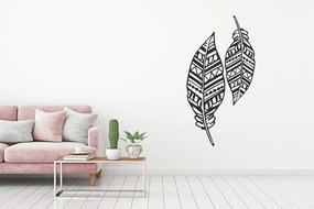 Lepy.cz Samolepka na zeď Pírka Velikost (šířka x výška): 45x86cm, Barevná varianta: Bílá