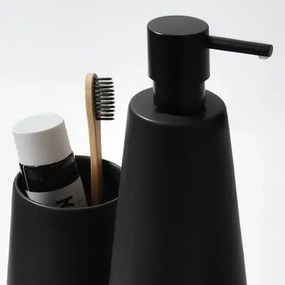 Spirella JOSHUA dávkovač mýdla matně černý / keramika / 650 ml