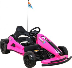 Ramiz Motokára Speed 7 Drift King na baterie pro děti růžová + funkce driftu + sportovní sedadlo + 2 rychlosti + EVA