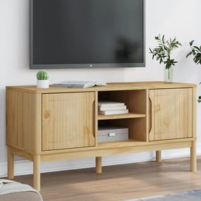 vidaXL TV stolek FLORO voskově hnědý 114x43x55 cm masivní borové dřevo [374014]