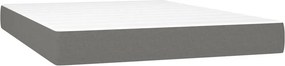 Box spring postel s matrací tmavě šedý 140 x 190 cm textil 3142010