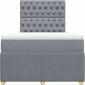Box spring postel s matrací světle šedá 120 x 200 cm textil 3294330