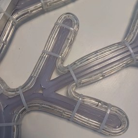 Easy Fix 2D LED světelná vločka V. Ø 67 cm, ledově bílá, závěsný, 3D tisk