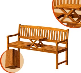 Zahradní lavice Picknick s stůl eukalyptus certifikace FSC®