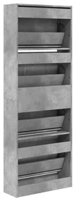 Botník betonově šedý 60 x 21 x 163,5 cm kompozitní dřevo - Default Title