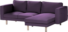 Potah na pohovku IKEA Norsborg 3-místná se šezlongem barva fialová látka pletený vzor