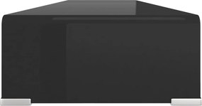 vidaXL TV stolek / podstavec na monitor sklo 120 x 30 x 13 cm [244141] Barva: Černá