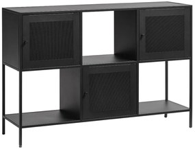 OnaDnes -20% Černá kovová komoda Unique Furniture Malibu 120 x 35 cm