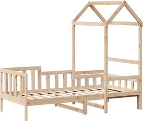 Válenda se střechou 80 x 200 cm masivní borové dřevo 3282264