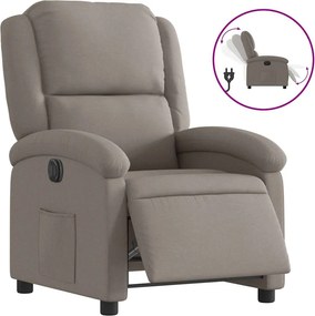 Elektrické polohovací křeslo taupe textil 3204148
