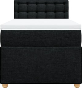 Box spring postel s matrací černá 90x190 cm textil 3286551