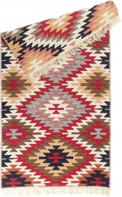 Koberec Koberec Boho Kilim Tkaný 80x150 Aztécký vícebarevný Oboustranný vzor