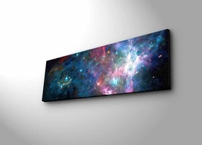 Obraz s LED osvětlením NOČNÍ GALAXIE 30 x 90 cm