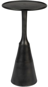 White Label Černý kovový kulatý odkládací stolek WLL NOAH 35 cm