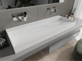 Mexen Ava umyvadlo na desce z konglomerátu B/O 120 x 46 cm, bílá - 23011200