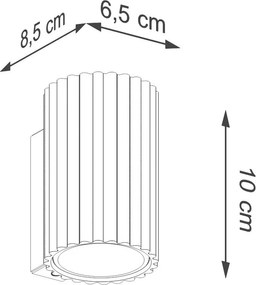 Taupe kovové nástěnné svítidlo ø 6,5 cm Gleam – Sollux