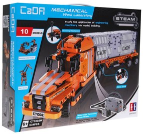 HračkyZaDobréKačky Stavebnice technic R/C kamion, jeřáb, vysokozdvižný vozík 10v1