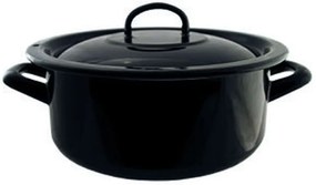 Černý smaltovaný kastrol s poklicí Blacck - Ø20cm - 2,8L