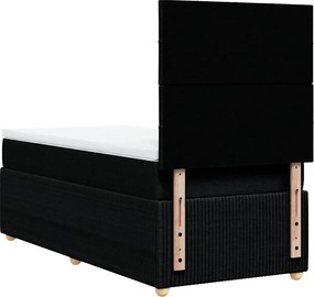 Box spring postel s matrací černá 90x200 cm textil 3291941